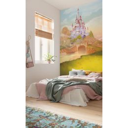 Komar Kindertapete &raquo;Disney Princess Belle Castle River&laquo; bedruckt glatt bunt Vlies