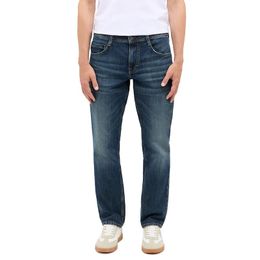 Mustang Straight-Jeans »Herren Style Denver Straight« 873 blau 36 - Länge 36 Länge 36 36 Used-Waschung und angedeutete Tragefalten