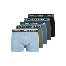 Jack & Jones JACK & JONES Trunk »JACEVAN SOLID TRUNKS 5 PACK« Packung, 5 Stk. tlg. Black Pack:Asphalt - Oceanview - Agave green - Chambray blue M M Elastische...