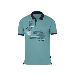 TRIGEMA Poloshirt »Poloshirt mit maritimem Druckmotiv« 1 Stk. tlg. seegras M M 100 % Baumwolle, Ringgarn supergekämmt