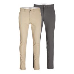 Jack & Jones JACK & JONES Chinohose »JPSTMARCO JJDAVE 2PK MP NOOS« Crockery Pack:ASPHALT 32 - Länge 30 Länge 30 32 Moderne Chino von Jack & Jones