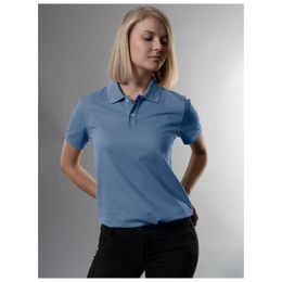 TRIGEMA Poloshirt »Slim Fit Poloshirt aus DELUXE-Piqué« 1 Stk. tlg. pearl-blue L L DELUXE-Piqué-Qualität