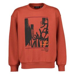 Blue Seven Sweatshirt »Teenager Jungen Sweatshirt« 1 Stk. tlg. 297 - ZIEGEL 152 152 Sweatshirt mit coolem Graffiti Druck für Teenager Jungen