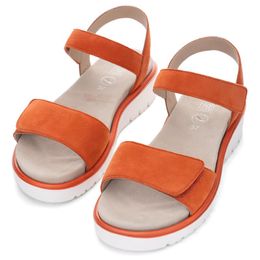 Ara Keilsandalette »BILBAO«, Keilsandale, Sommerschuh, Komfortschuh in G-Weite orange 37 37 Sandalette mit praktischen Klettverschlüssen