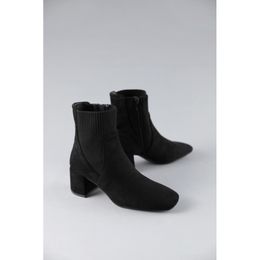 ANISTON SHOES Stiefelette, Blockabsatz, Karreeform, mit Strick-Einsatz - NEUE KOLLEKTION schwarz 41 41 Stiefelette in modischer Karreeform aus der...