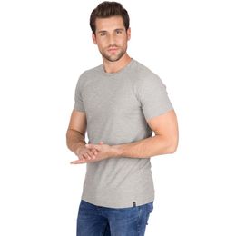 TRIGEMA T-Shirt »Slim Fit T-Shirt aus DELUXE Baumwolle« 1 Stk. tlg. grau-melange S S DELUXE-Single-Jersey