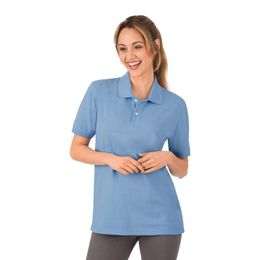 TRIGEMA Poloshirt »Poloshirt DELUXE Piqué« 1 Stk. tlg. iceblue-melange M M DELUXE-Piqué-Qualität