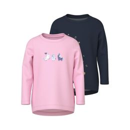 name it Langarmshirt »NMFVIX 2P LS TOP« Packung, 2er-Pack, 2 Stk. tlg. Sweet Dreams Pack:Navy Blazer/ Star Bubbles 116 116 Langarmshirt im...