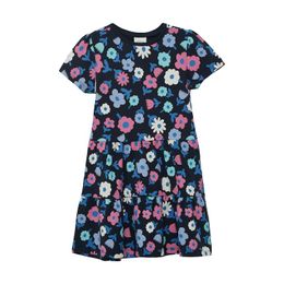 s.Oliver JUNIOR A-Linien-Kleid mit All-Over Print Navy Ground Big Flower AOP 98 - N-Gr N-Gr 98 Kleid von s.Oliver Junior