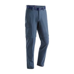 Maier Sports Damen Funktionshose &raquo;Torid slim zip&laquo; Herren Wanderhose, zipp-off Outdoor-Hose, 4 Taschen, Slim Fit blau 27, Kurzgr&ouml;&szlig;en