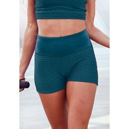 Vivance ACTIVE Shorts mit breitem Bund und Wabenoptik petrol XS (32/34) - N-Gr N-Gr XS (32/34) Funktionsshorts mit Wabendesign