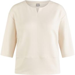 Rabe 3/4-Arm-Shirt mit V-Schlitz und Kontrastnähten vanille 46 46 Shirt von Rabe