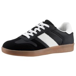 Aniston Shoes Damen Aniston SHOES Sneaker Freizeitschuh, Halbschuh, Schn&uuml;rschuh - NEUE KOLLEKTION schwarz-wei&szlig; 39