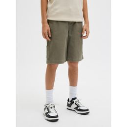 Jack & Jones JACK & JONES JUNIOR Cargoshorts »JPSTTONY CO JJCARPENTER SHORTS SN JNR« Dusty Olive Detail:STICHING W. DTM 134 - N-Gr N-Gr 134 Moderne Short von...