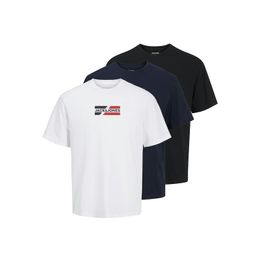 Jack & Jones JACK & JONES Kurzarmshirt »JJECORP GRAPHIC TEE SS O-3PK MP NOOS« Packung, 3 Stk. tlg. Sky Captain Pack:W. Black+White XS XS 3-er Packung T-Shirts...