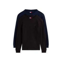 Tommy Jeans Longsleeve »TJM SLIM 2PACK L/S EXT« 2 Stk. tlg. Black / Dark Night Navy XL XL 2er Pack Langarmshirt von Tommy Jeans