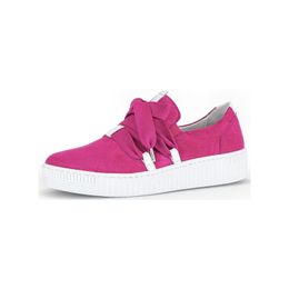 Gabor Sneaker »Sneaker Veloursleder/Textil« Pink/Weiß 40,5 40,5 Verschluss: Schnürung