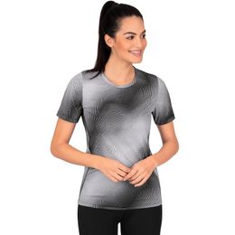 TRIGEMA T-Shirt »COOLMAX Sportshirt mit modischem Druck« 1 Stk. tlg. weiss XL XL V-Ausschnitt