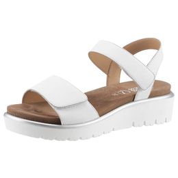 Ara Sandalette »BILBAO«, Sommerschuh, Sandale, Keilabsatz, Klett, Weite G (weit) weiß 41 41 Im schlichten Design