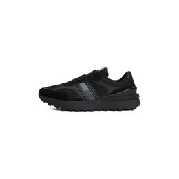 Tommy Jeans Plateausneaker »TJM TECHNICAL RUNNER ESS«, Freizeitschuh, Halbschuh, Schnürschuh mit gepolstertem Schaftrand schwarz 45 45 Schnürer im...