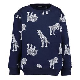 Blue Seven Sweatshirt »Jungen Sweatshirt« 1 Stk. tlg. 560 - ULTRAMARIN 104 104 Jungen Sweatshirt mit Dinosaurier Druck