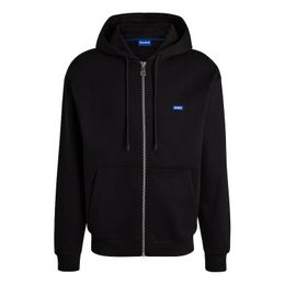 HUGO BLUE Kapuzensweatjacke »Nadarasi« mit Logo-Badge Black001 M M Sweatjacke von HUGO BLUE Menswear