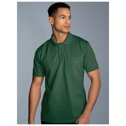 TRIGEMA Poloshirt »Polohemd mit Brusttasche« 1 Stk. tlg. efeu L L DELUXE-Piqué-Qualität