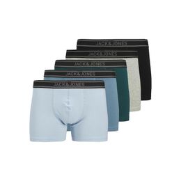 Jack & Jones JACK & JONES Trunk »JACKYLE SOLID TRUNKS 5 PACK« Packung, 5 Stk. tlg. Black Pack:Deep teal - Chambray blue - Oceanview - LGM L L Elastische...