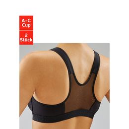Petite Fleur Sport-BH Packung, 2 Stück, ohne Bügel für Yoga 2xschwarz
