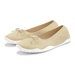 Lascana Sneaker Ballerinas Slipper, Halbschuh, ultraleicht zum Reinschlüpfen VEGAN beige 42 42 Textilschuhe, Stoffschuhe mit ultraleichter, sehr...