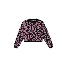 s.Oliver JUNIOR Strickpullover mit Leo-Print LILAC/BLACK 134/140 134/140 Pullover von s.Oliver Junior Girls