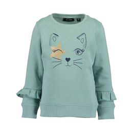 Blue Seven Sweatshirt »Mädchen Sweatshirt SPARKLE« 1 Stk. tlg. 631 - GLETSCHER 98 98 Mädchen Sweatshirt von Blue Seven mit hübschen Rüschen am Ärmel