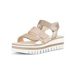 Gabor Keilsandalette »Sandalen Veloursleder/Textil« Desert 40,5 40,5 Verschluss: Klettverschluss