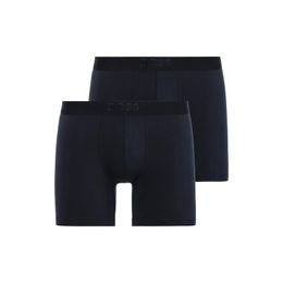 BOSS Boxer »BoxerBr 2P UltraSoft« Packung, 2er Pack, 2 Stk. tlg., mit tonalem Logo-Elastikbund blau M M 2er Pack Boxer Brief von BOSS Black Menswear