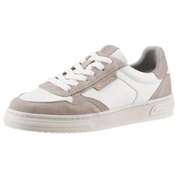 Tamaris Plateausneaker, Freizeitschuh, Halbschuh, Schnürschuh, herausnehmbare Innensohle weiß-natur 42 42 Sportiver Sneaker mit Label und...