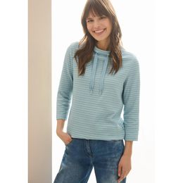 Cecil 3/4-Arm-Shirt mit Struktur Muster cool salvia green XS (36) XS (36) Shirt von Cecil