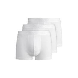 OLYMP Boxershorts Packung, 3er, 3 Stk. tlg., mit Ton-in-Ton Markenlogo weiß M M 3er Pack Boxershorts von OLYMP