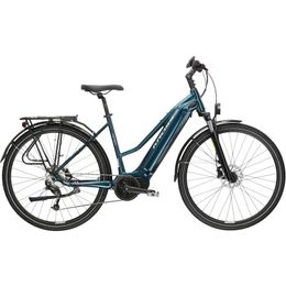 KROSS »E-Trekkingrad Damen Trans 5.0 28" türkis 9 Gänge« 9 Gang Shimano ALIVIO M3100 Schaltwerk Kettenschaltung Mittelmotor 250 W Pedelec,...