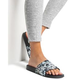 Roxy Sandale »Slippy Ii« White/Black Print 7(37) 7(37) Obermaterial: Nylongefüttertes...