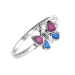 Vivance Fingerring »925/- Sterling Silber Schmetterling« weiß 044 (14,0) Niedlicher Ring aus 925/- Sterling Silber rhodiniert