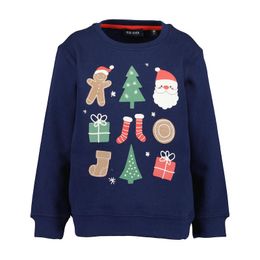 Blue Seven Sweatshirt »Jungen Weihnachts Sweatshirt« 1 Stk. tlg. 564 - ULTRAMARIN 104 104 Süßer Weihnachtspullover für Jungen
