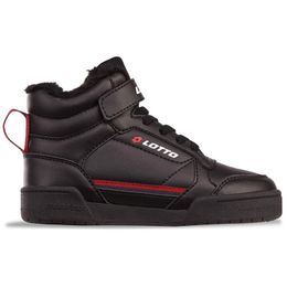 Lotto Sneaker - mit kuschelig-wärmendem Futter BLACK-RED 33 33 Retro Midcut Sneaker von Lotto für Kinder