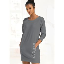 BENCH. LOUNGEWEAR Sweatkleid Eingrifftaschen mit seitlichem Logoprint stone-weiß 32/34 - N-Gr N-Gr 32/34 Sportliches Loungekleid mit einem großen...