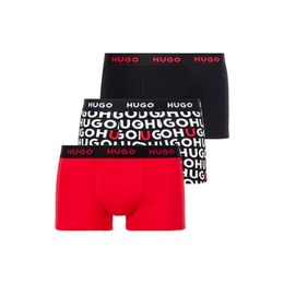HUGO UNDERWEAR Trunk »TRUNK TRIPLET DESIGN« Packung, 3 Stk. tlg., mit Logobund Open Miscellaneous 963 XXL XXL 3er Pack enganliegende Boxershorts...