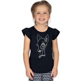TRIGEMA T-Shirt »T-Shirt mit glitzerndem Bambi-Motiv« 1 Stk. tlg. navy 140 140 Single-Jersey