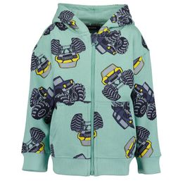 Blue Seven Sweatjacke »Jungen Sweatjacke mit Kapuze« 1 Stk. tlg. 638 - GLETSCHER 116 116 Sweatjacke mit coolem Monstertruck Druck für Jungen