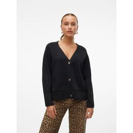 Véro Moda VERO MODA Strickjacke »VMBOOM LS V-NECK BUTTON CARDIGAN GA NOOS« Black XL XL Gestrickter Cardigan von Vero Moda