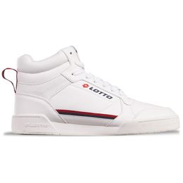 Lotto Sneaker - mit bequem gepolsterter Schaftkante WHITE-RED 50 50 Retro Mid-Cut Sneaker von Lotto in XL Größen