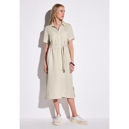 Street One Damen Street One Hemdblusenkleid Brusttaschen Sommerkleid mit Knopfleiste beige 34, N-Gr