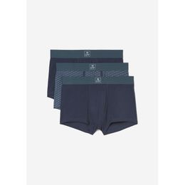 Marc O'Polo MARC O'POLO Trunk »Essentials« 3er Pack, mit hohem Tragekomfort blue print/blue mirage XL XL Herren Boxershorts von Marc O'Polo